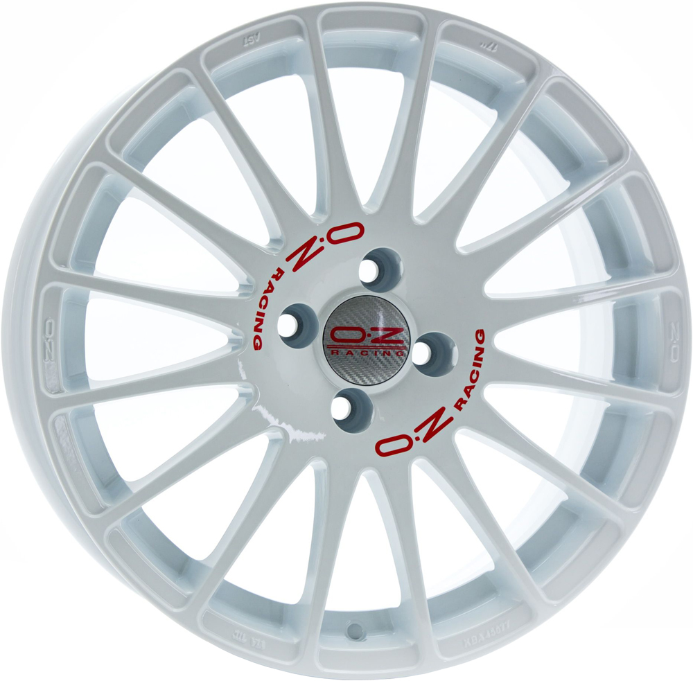 OZ SUPERT. EVOLUZ. WRC RACE WHITE RED LETTERING 8.5Jx19" 5x108 ET45 CB75 | Еконт - Твоят магазин